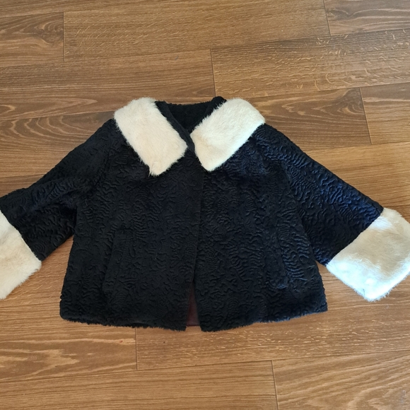Vintage | Jackets & Coats | Gorgeous Vtg 95s Black Mouton Bolero Jacket ...